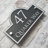 Elegant Bridge Style Acrylic House Sign or Address Plaque with Border ...