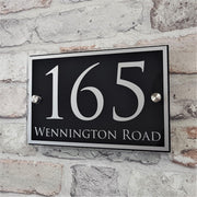 House Number Sign or Address Name Plaque with Border | House Sign Solutions