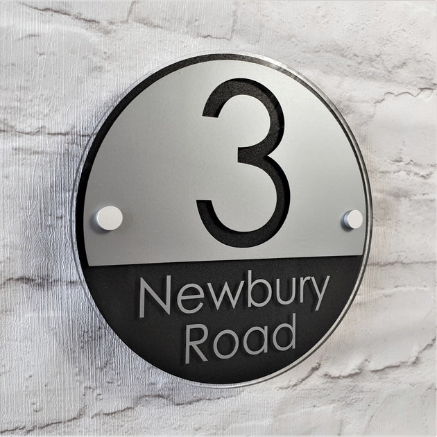 Ultra Modern Large Round House Number Sign or Address Plaque | House ...