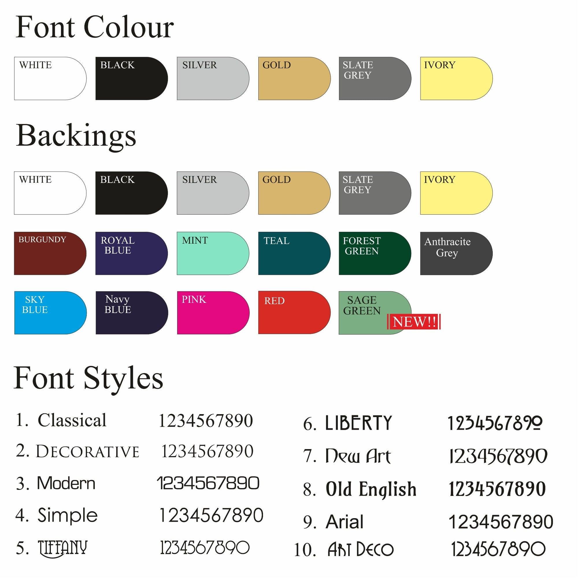 Elegant Bridge Style Acrylic House Sign or Address Plaque with Border ...