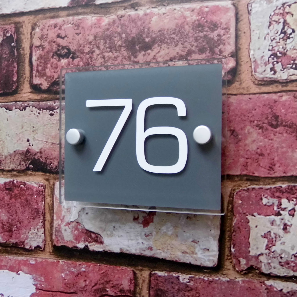 Small Acrylic House Number Sign or Apartment Plaque | House Sign Solutions